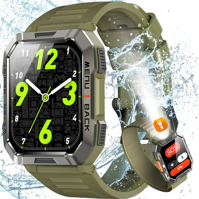 Blackview Military Smart Watches for Men, Bluetooth Call Receive Dial ...