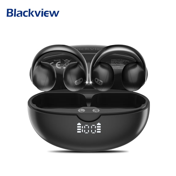 Blackview Clip on Earbuds,Wireless Open Ear Earbuds with LED Power ...