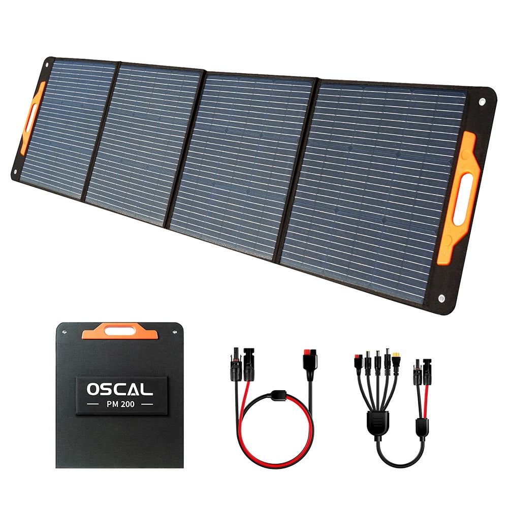 Blackview Oscal PM200 200W Portable Foldable ETFE Solar Panel, Up to 22 ...