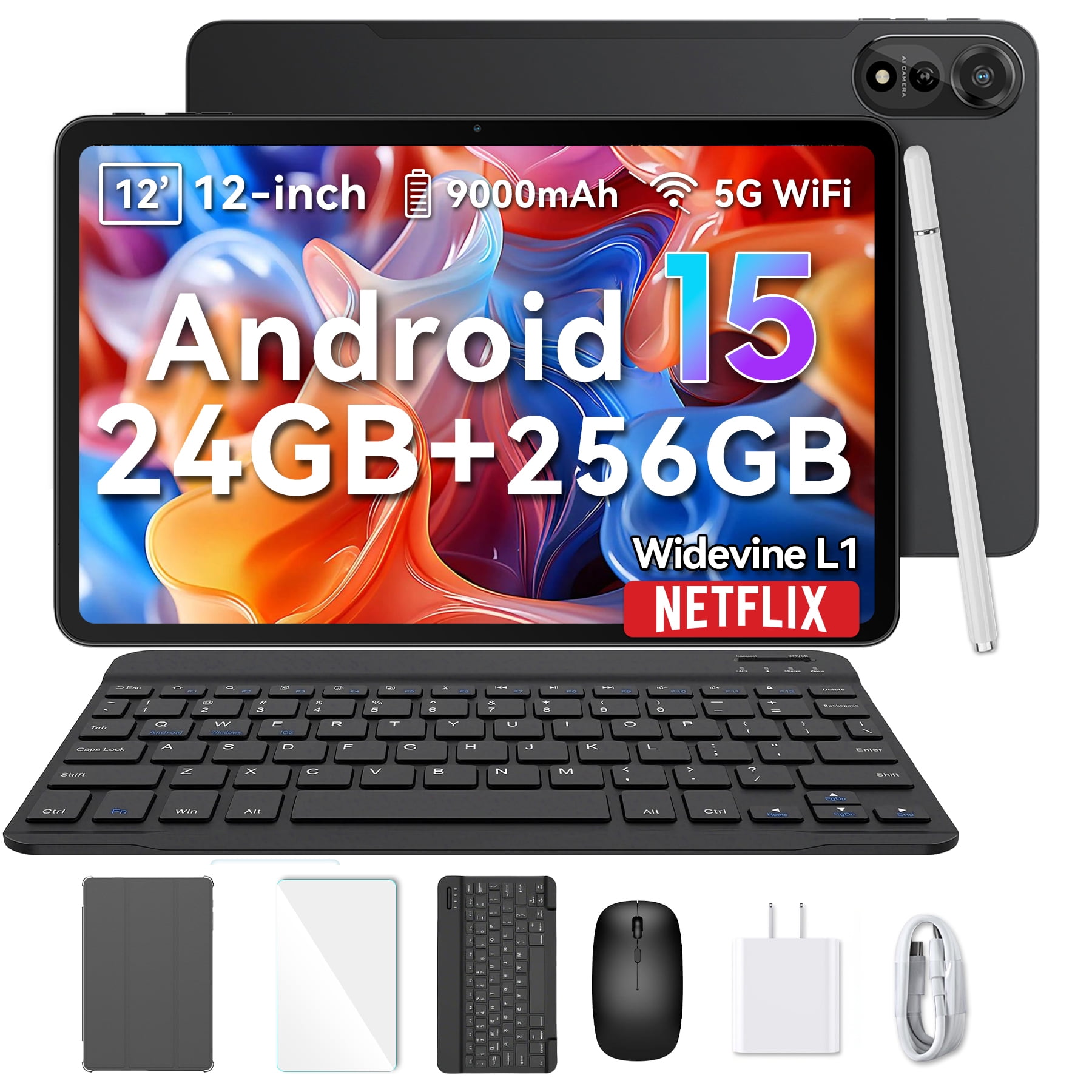 Blackview Tab18 12-Inch Tablet, Android 13, 256GB ROM, 24GB RAM, 2.4K ...