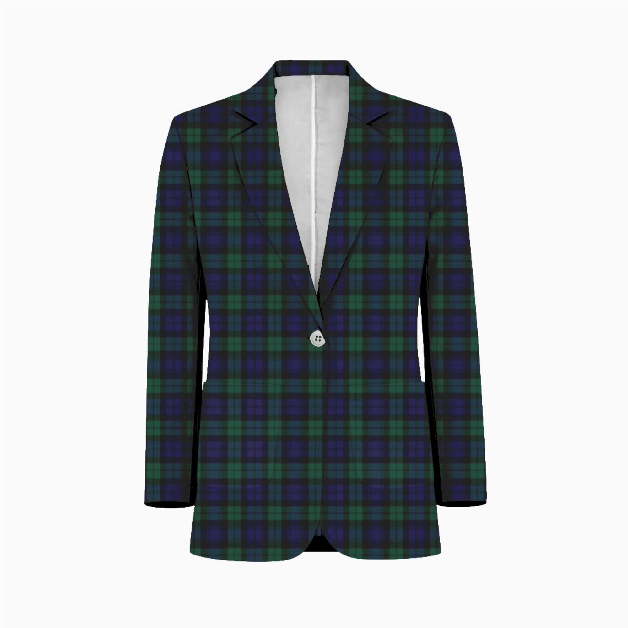 Blackwatch Tartan Modern Cute Blue and Green Plaid Mens Suits Shawl ...