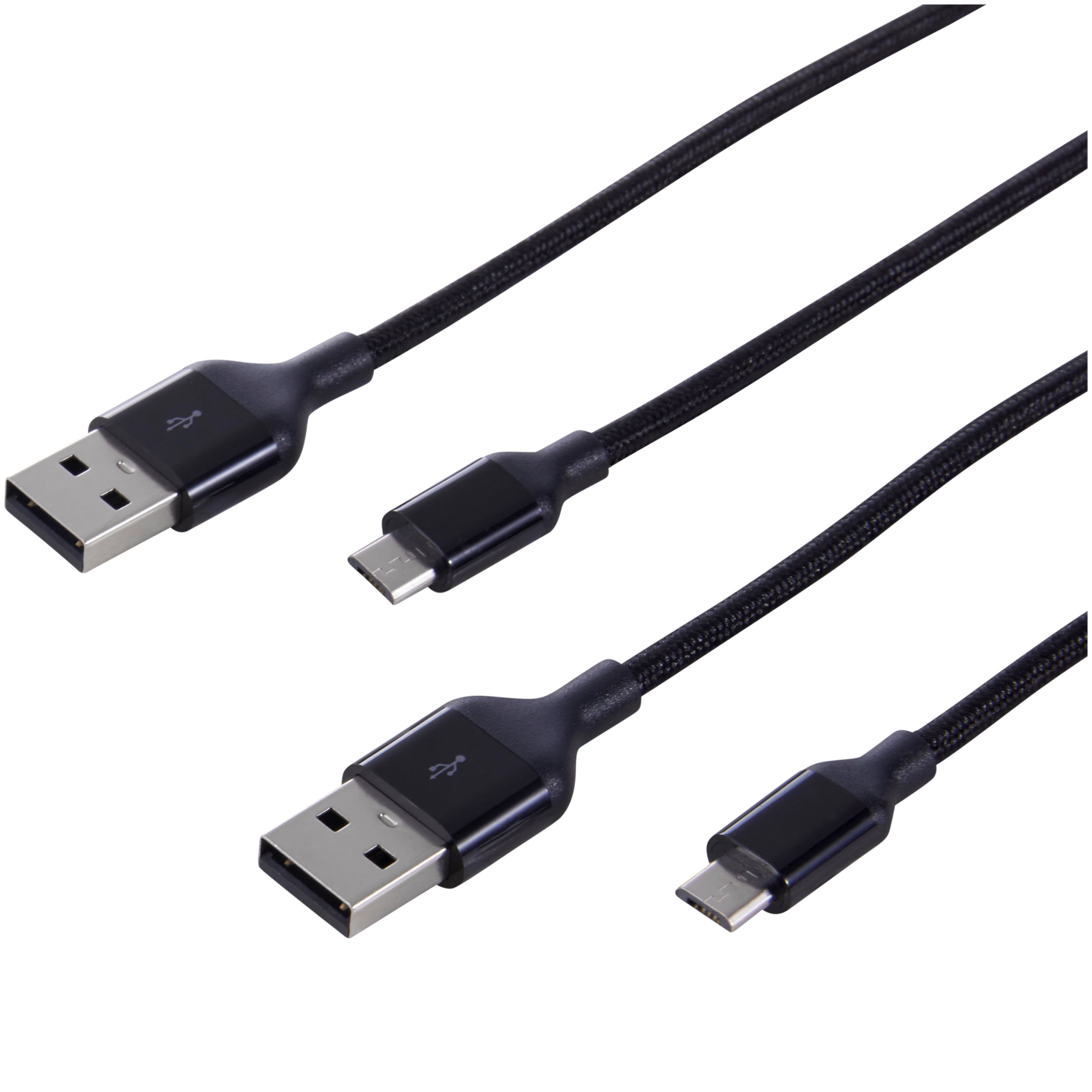 Blackweb 2-Pack 6 ft. Sync & Charge Cable with Micro USB Connector ...