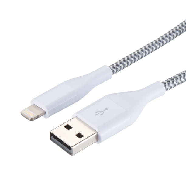 Blackweb 6' Braided Lightning Cable - Walmart Business Supplies