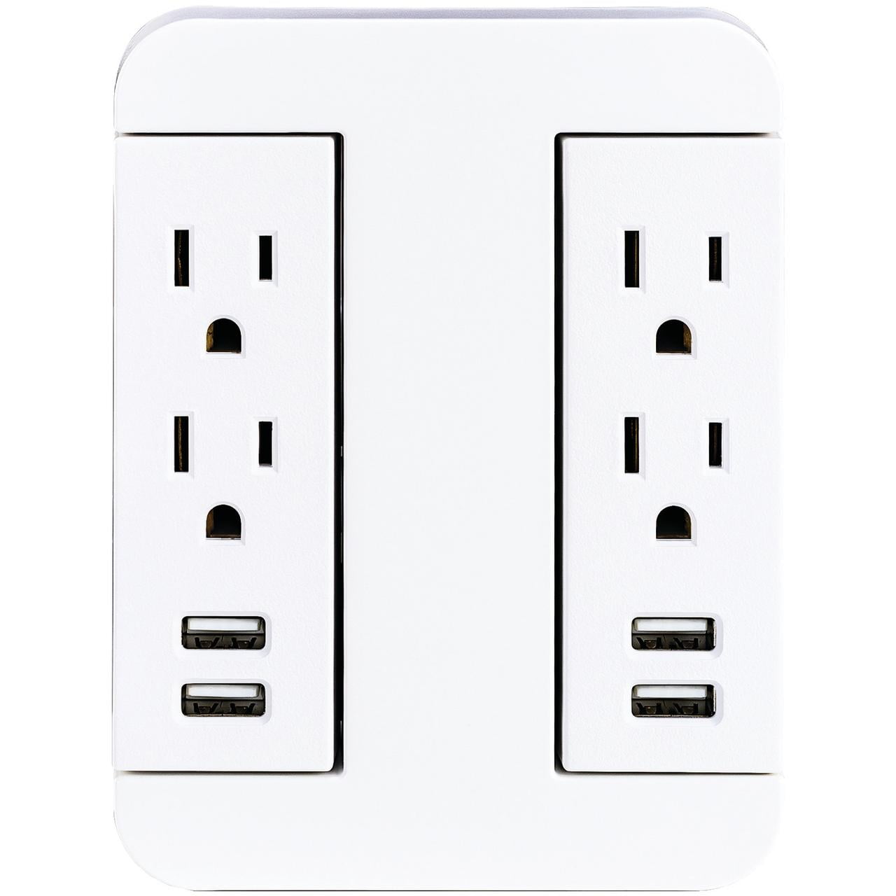 Blackweb B15Ho214 4-Outlet Swivel Wall Tap With 4 Usb Ports - Walmart.com