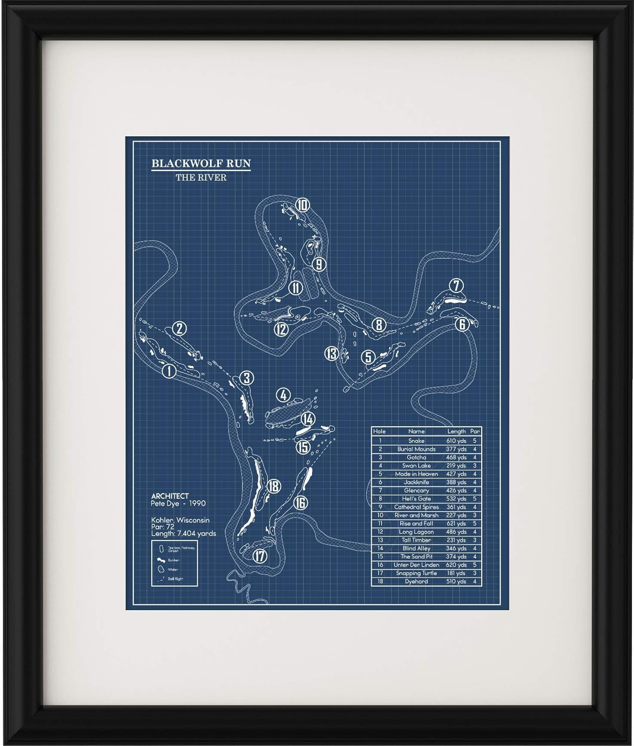 Blackwolf Run River Course Blueprint (Print) - Walmart.com