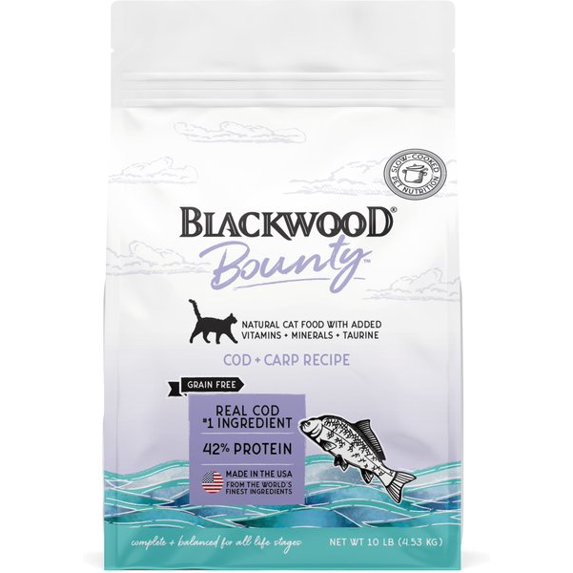 Blackwood Bounty Dry Cat Food Carp & Cod - 10 lb. - Walmart.com