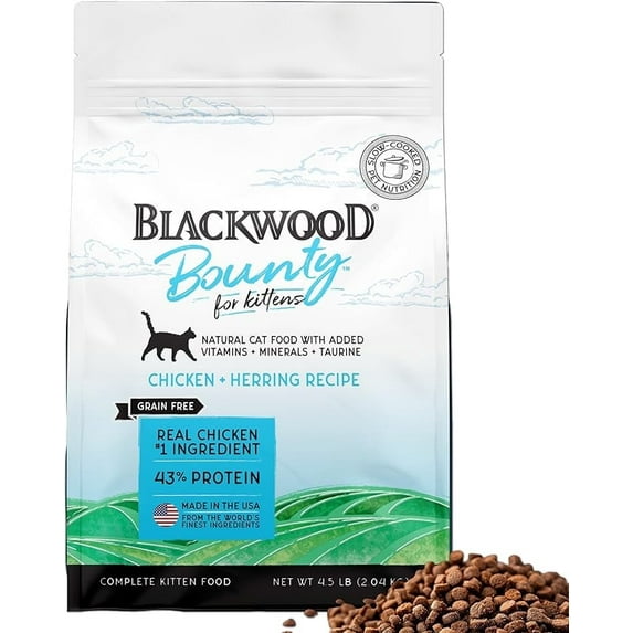 Blackwood Bounty Dry Kitten Food Chicken & Herring - 4.5 lb. - Walmart.com