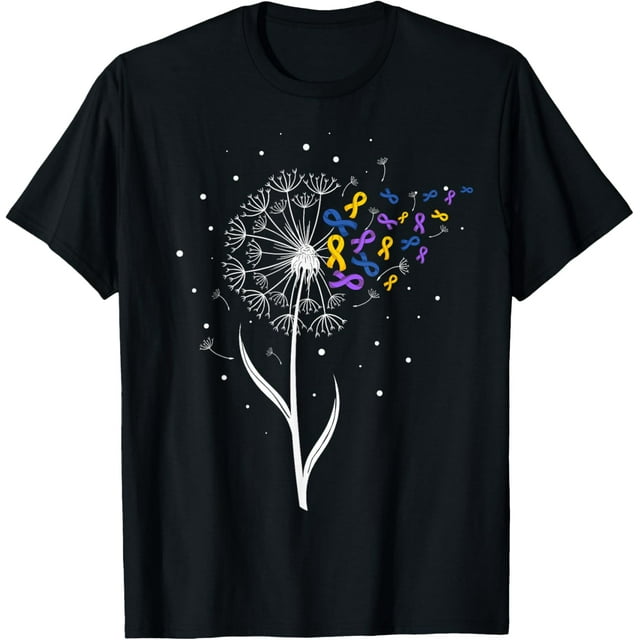 Bladder Cancer Awareness Ribbon And Dandelion Survivor Warrior T Shirt