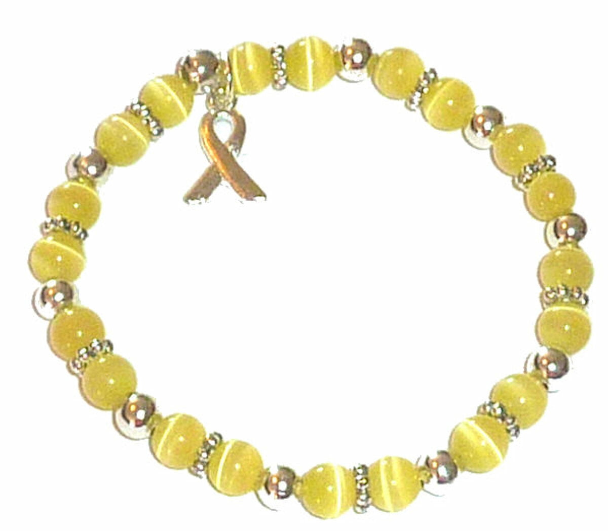 Bladder Cancer Awareness Stretch Bracelet - Yellow (Bladder & Sarcoma ...