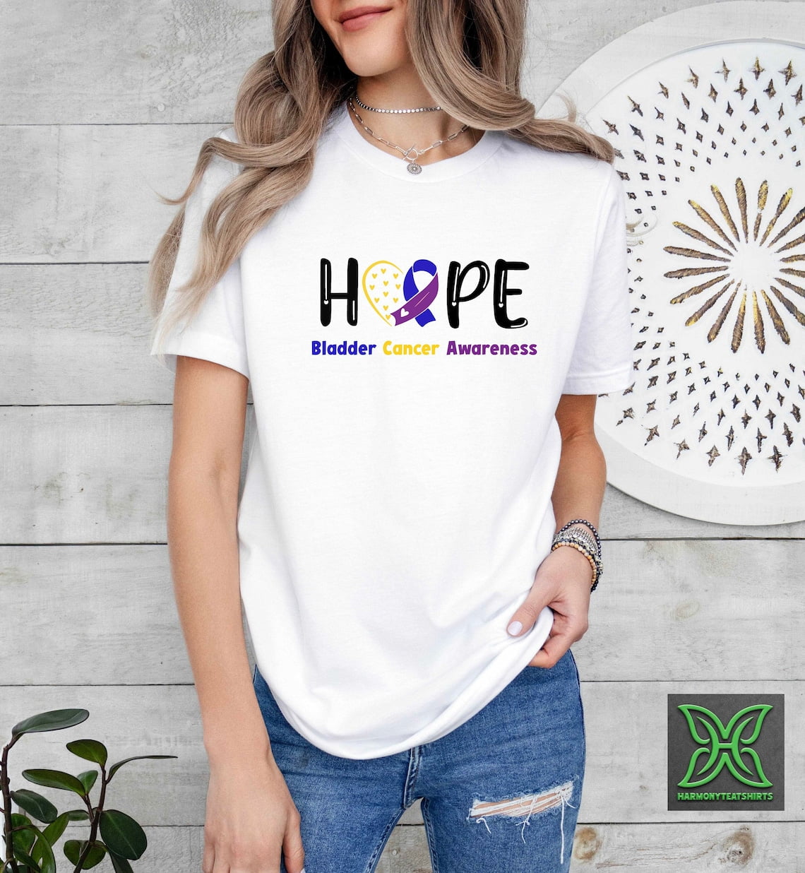 Bladder Cancer Awareness T-shirt,Cancer Hope,Bladder Cancer Fighter ...