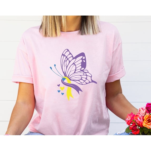 Bladder Cancer Butterfly Ribbon ShirtBladder Cancer GiftCancer Survivor ...