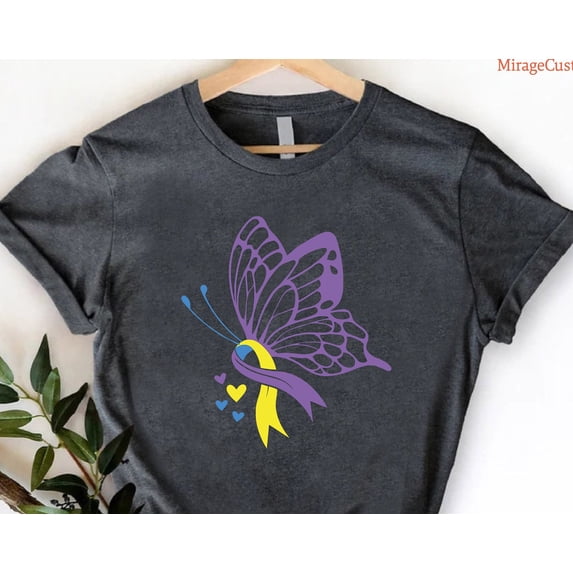Bladder Cancer Butterfly Ribbon ShirtBladder Cancer GiftCancer Survivor ...