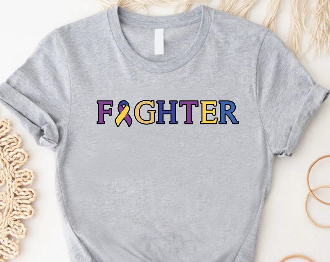 Bladder Cancer Fighter Tshirt, Bladder Cancer Awareness Tee, Supportive ...