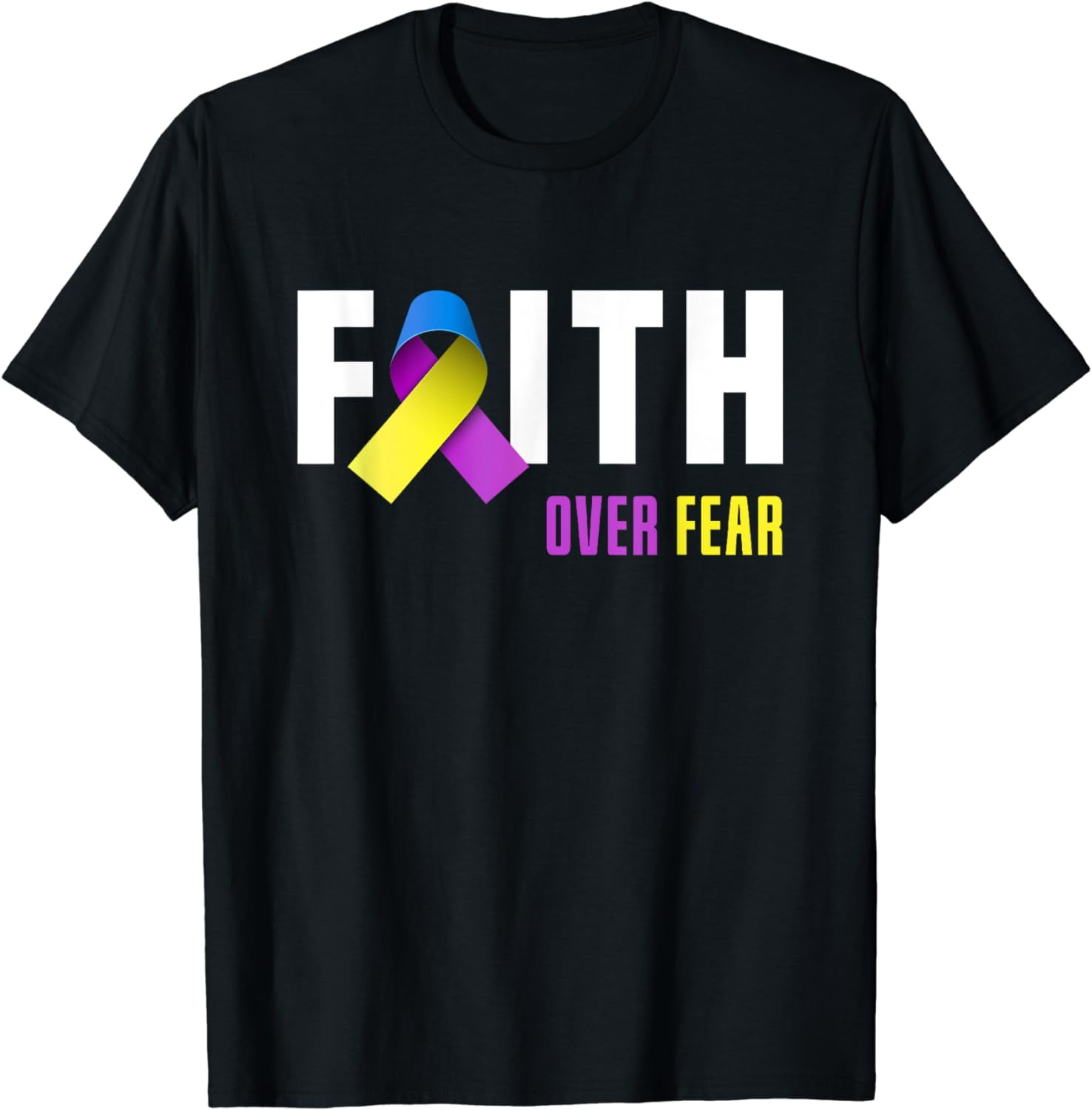 Bladder Cancer Warrior Faith God Bladder Cancer Awareness Cotton T ...