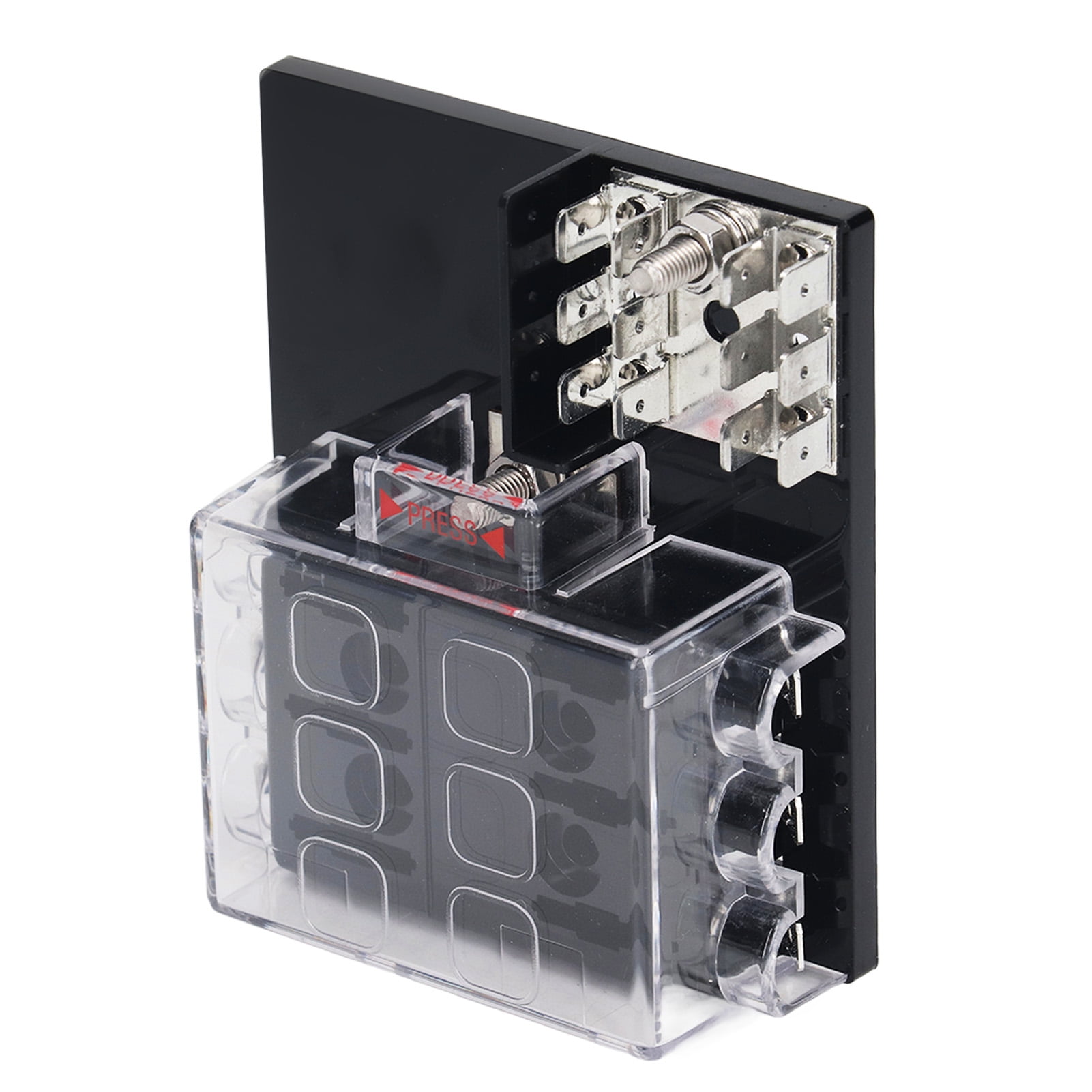 Blade Fuse Box 6 Way ATC ATO Waterproof Block Panel Board with Negative ...