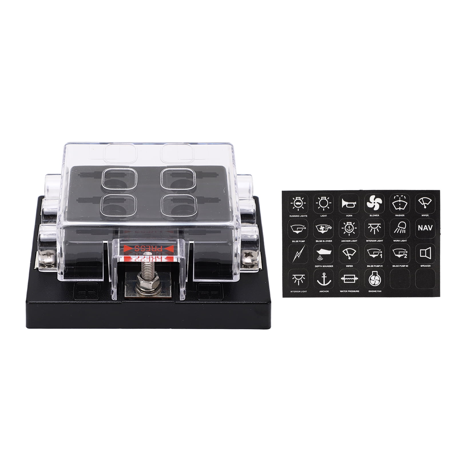 Blade Fuse Box ATC ATO Waterproof Block Panel Board with Negative Bus ...