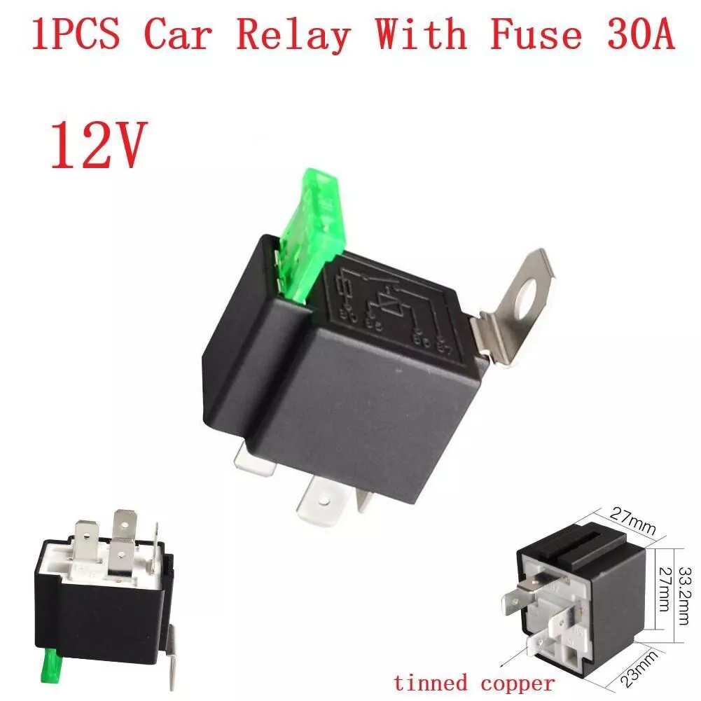 Blade Fuse Car Relay Black Blade Fuse Contact Fused Normally Open Relay ...