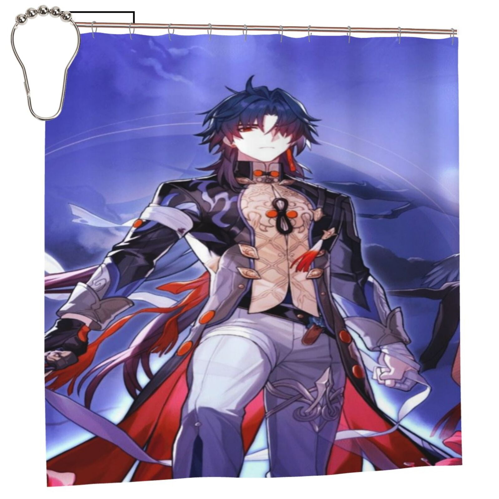 Blade Honkai Star Rail Shower Curtain Cartoon Decorative Bath Curtain ...