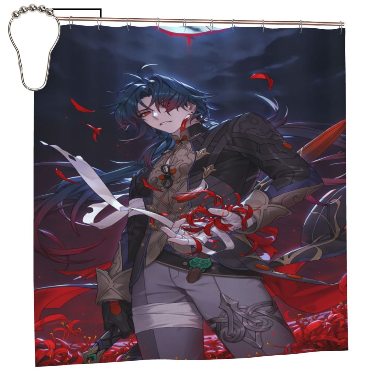Blade Honkai Star Rail Shower Curtain Cartoon Decorative Bath Curtain ...
