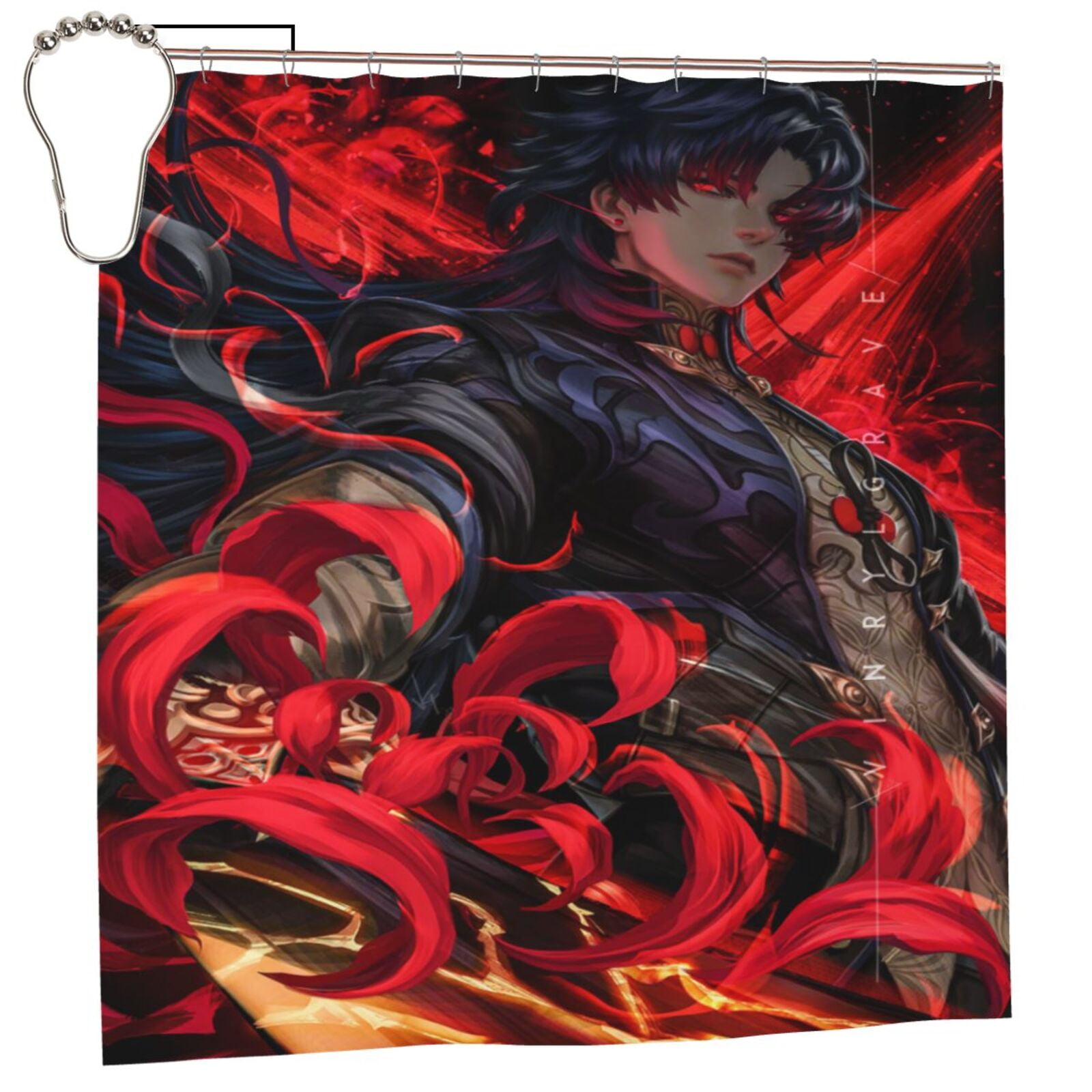 Blade Honkai Star Rail Shower Curtain Cartoon Decorative Bath Curtain ...