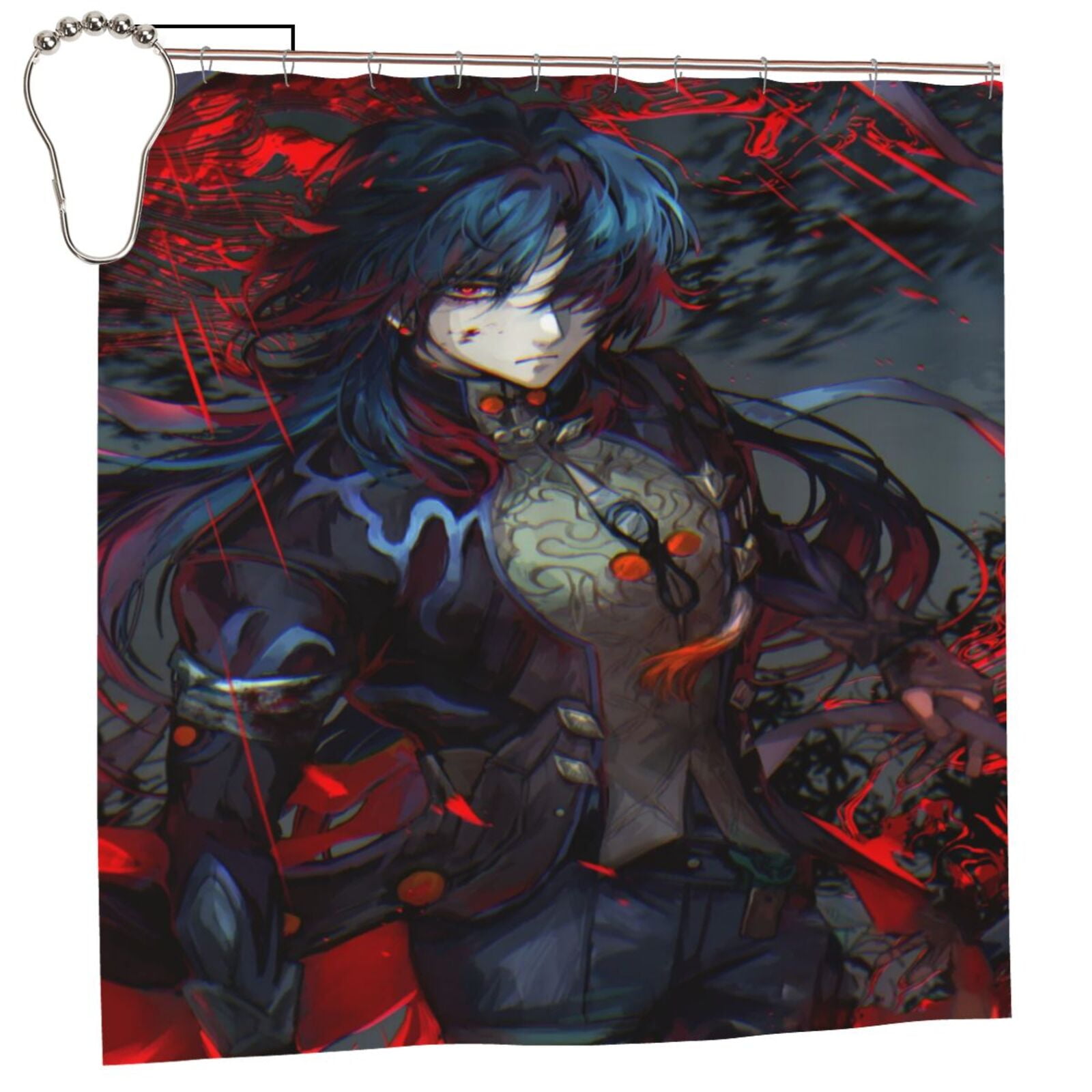 Blade Honkai Star Rail Shower Curtain Cartoon Decorative Bath Curtain ...