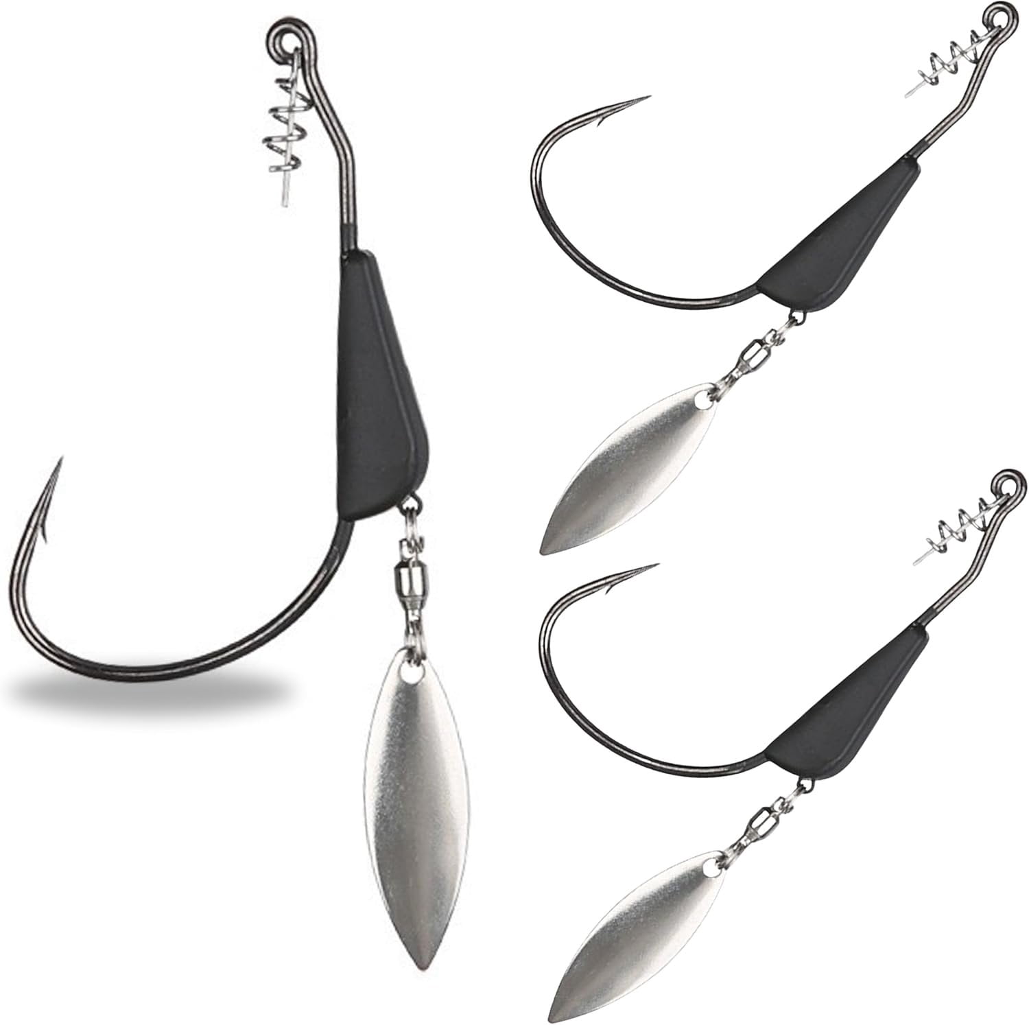 Bladed Tungsten Weighted Swimbait Hooks- Bass Fishing Hook with ...
