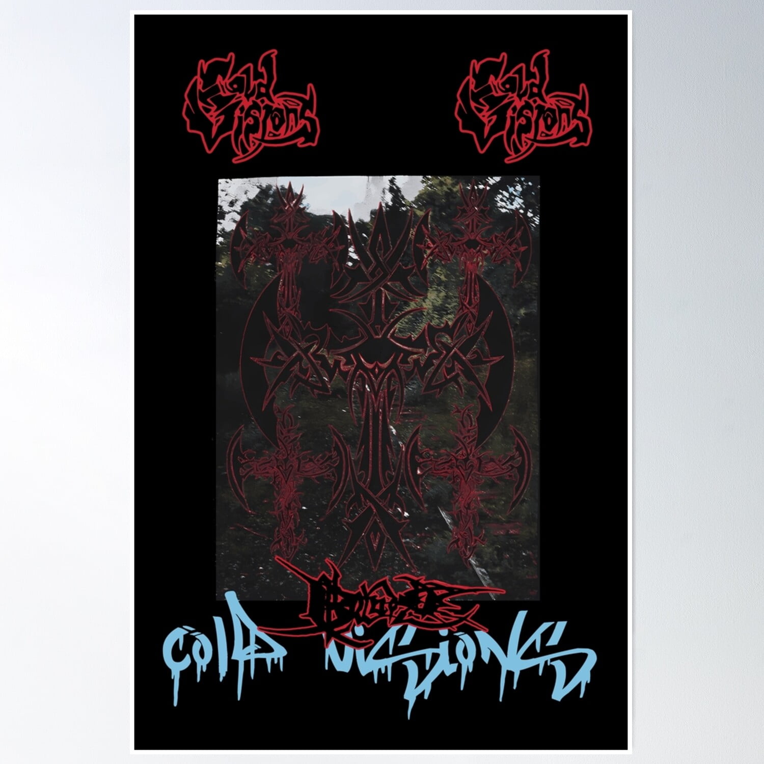 Bladee Cold Visions Forest Crime Front Poster Wall Art, Modern Wall ...