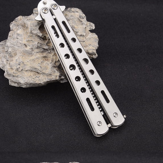 Bladeless Butterfly Practice Comb, Stainless Steel Folding Training ...