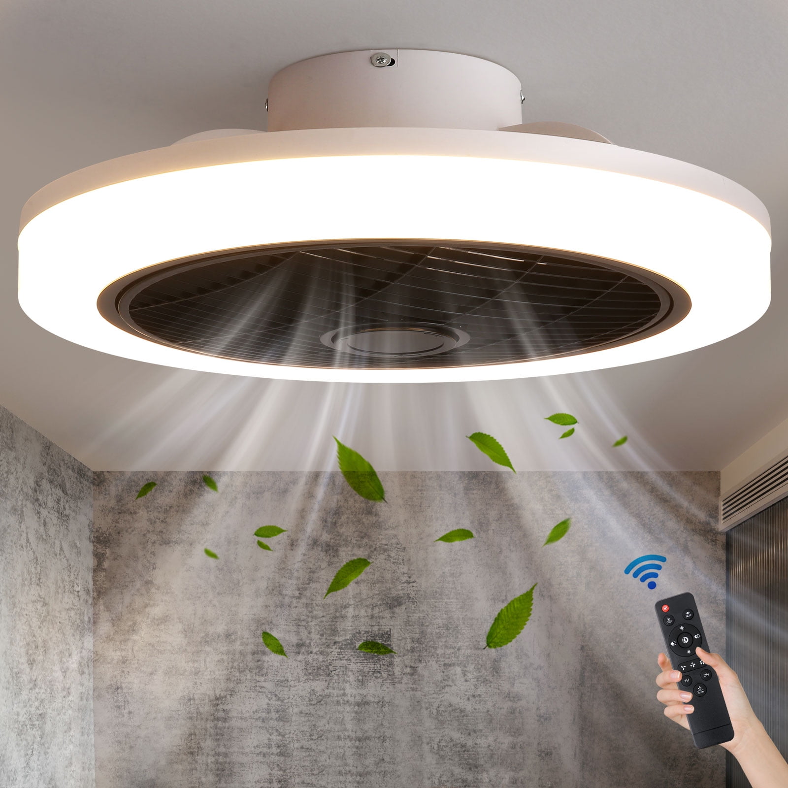 Flush Mount Bladeless Ceiling Fan