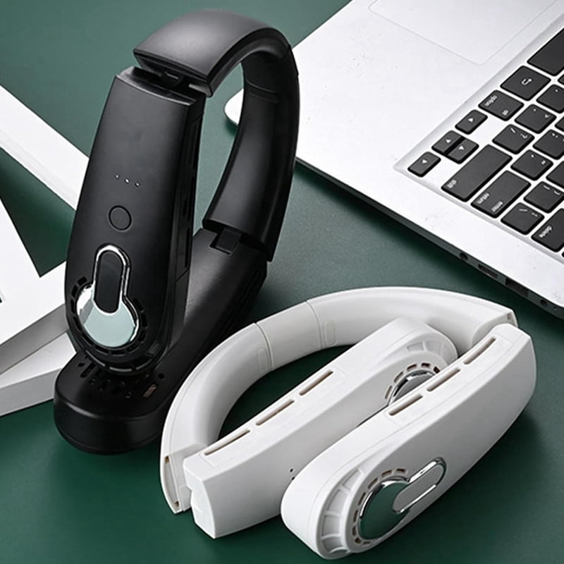 Bladeless Fan 3 Speeds Foldable Fans Portable Rechargeable 360° Cool ...