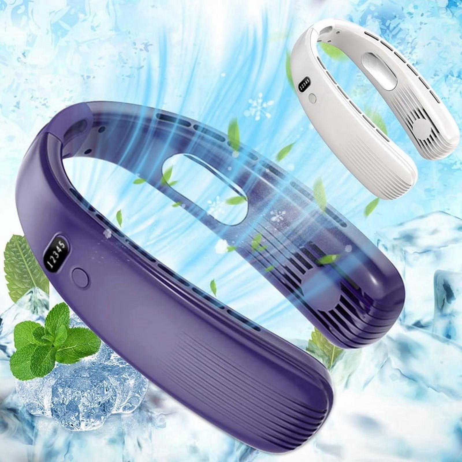 Bladeless Neck Fans,USB Leaf Less Operated Wearable Headphone Design ...