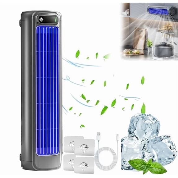 Bladeless Tower Fan, 3-Speed Quiet Desktop Fan with 2000mAh ...