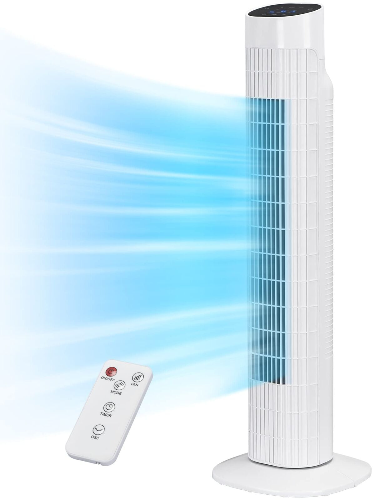 Bladeless Tower Fan, 90 Degree Oscillation, Tower Electric Fan Mini ...