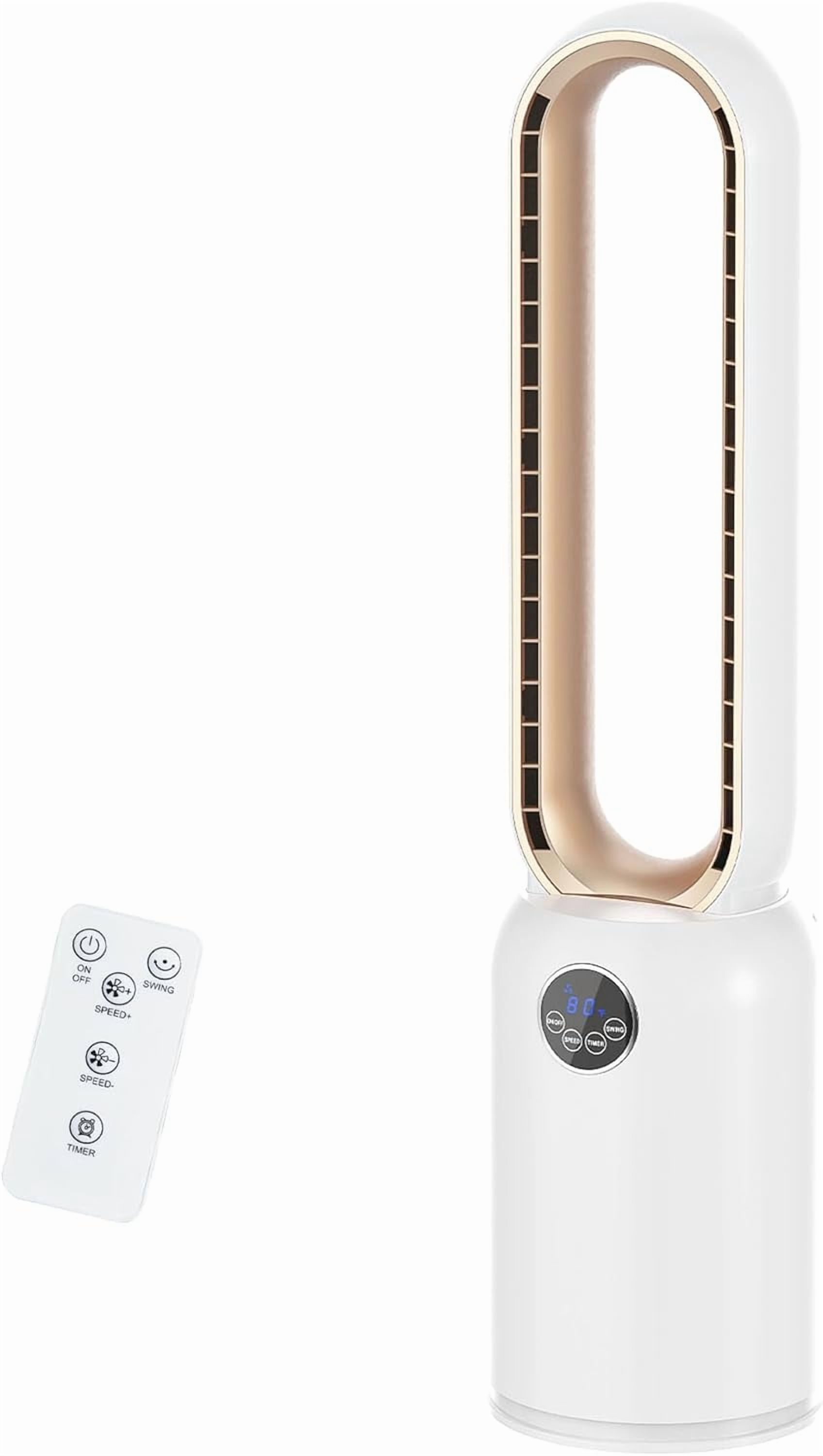 Bladeless Tower Fan with Remote, Air Circulator Cooling Fan for Indoor ...