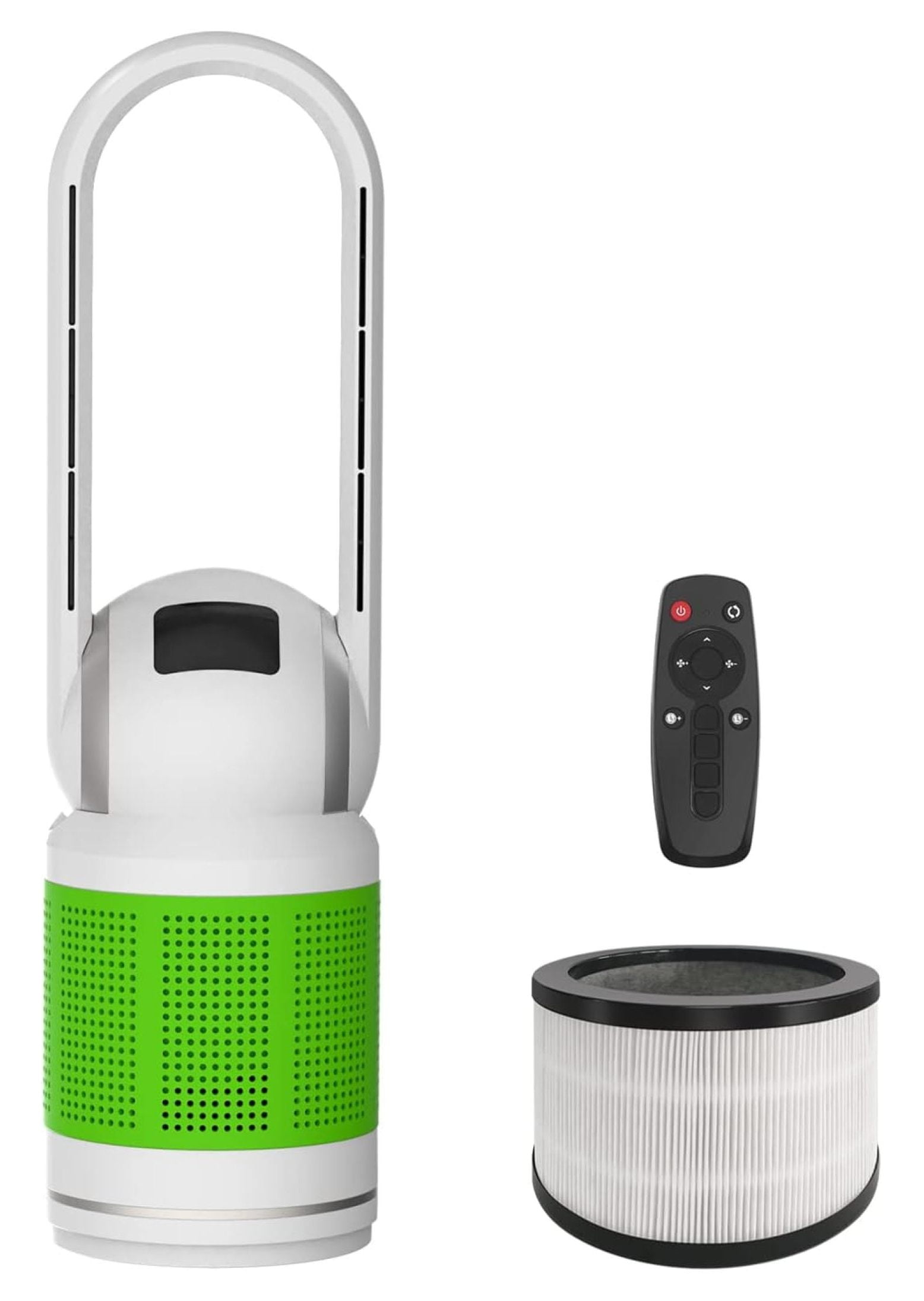 Bladeless Tower Fan and Air Purifier in One 32-Inch, HEPA-filter, 8 ...