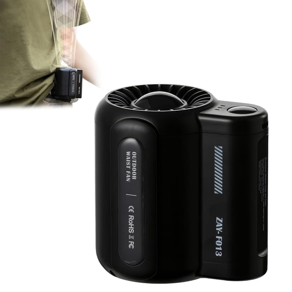 Bladeless Waist Mounted Electric Fan, 4500mAh Waist Clip Fan Wearable ...