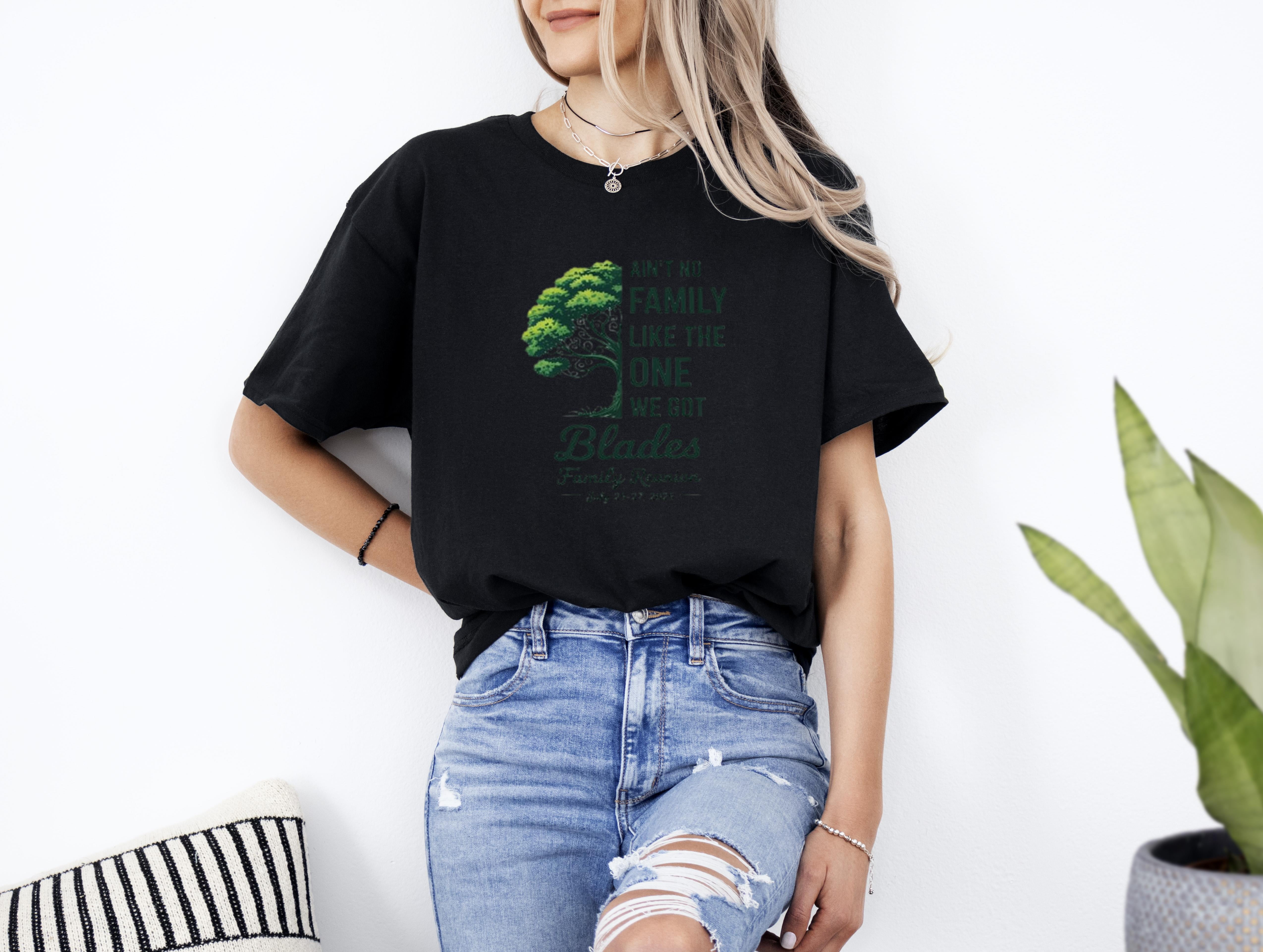 Blades Family Reunion 2025 Custom Name Event Gathering Unisex T-Shirt ...