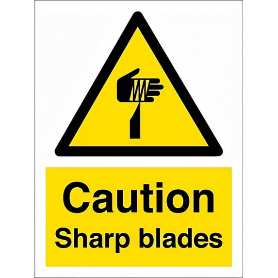 Blades Hazard 8"x12" Metal Sign, Notice Danger Warning Caution Sign ...