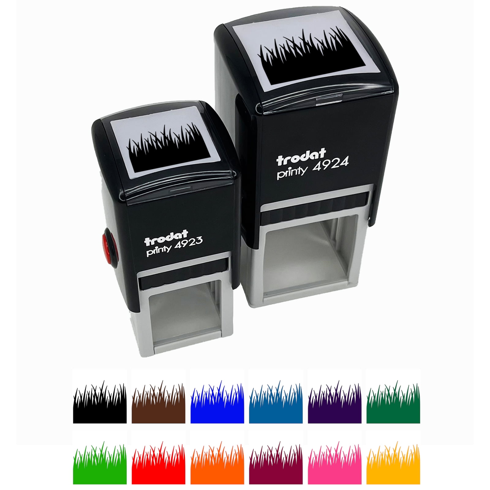 Blades of Grass Self-Inking Rubber Stamp Ink Stamper - Purple Ink ...