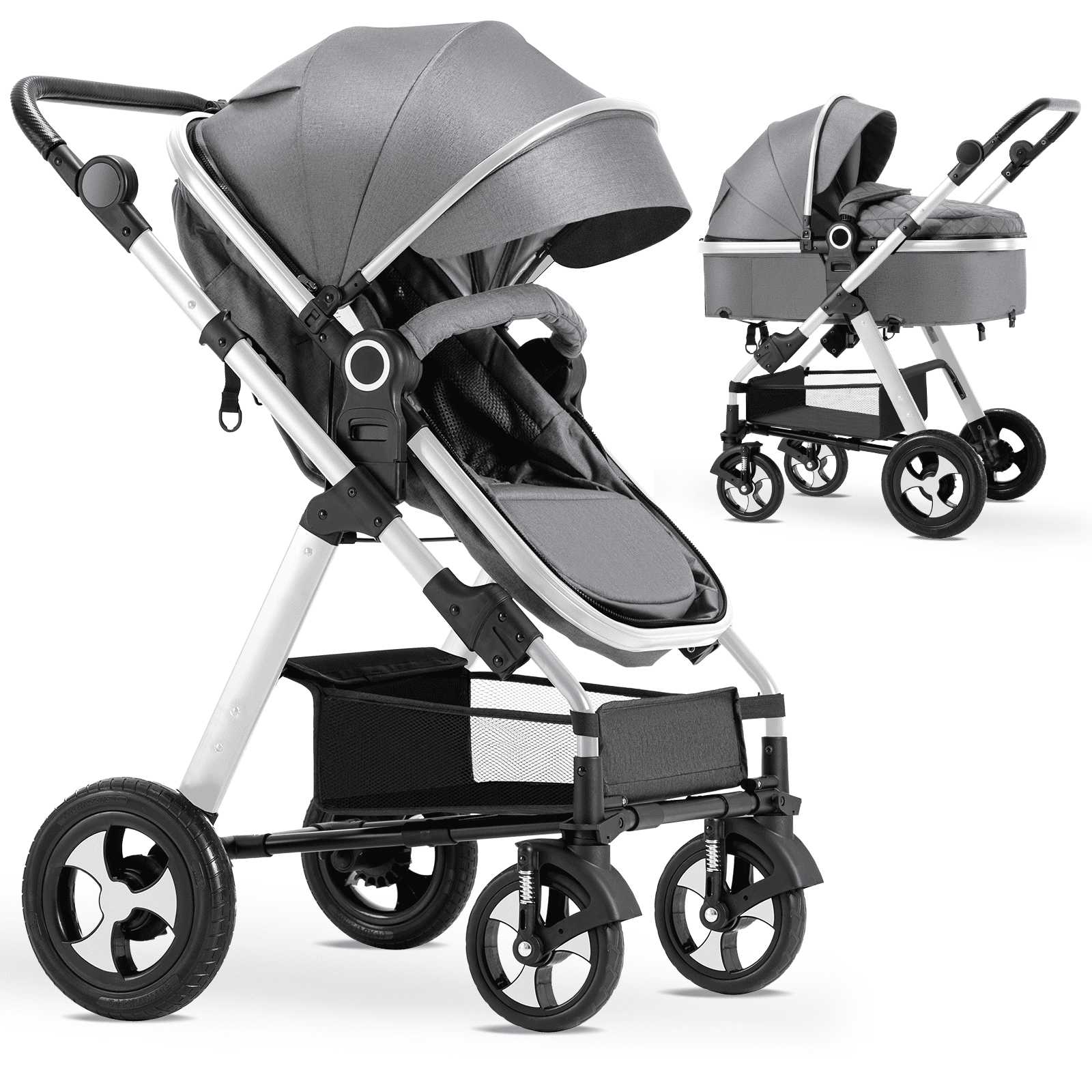 Blahoo 2 in1 Newborn Baby Stroller, High Landscape, Foldable ...