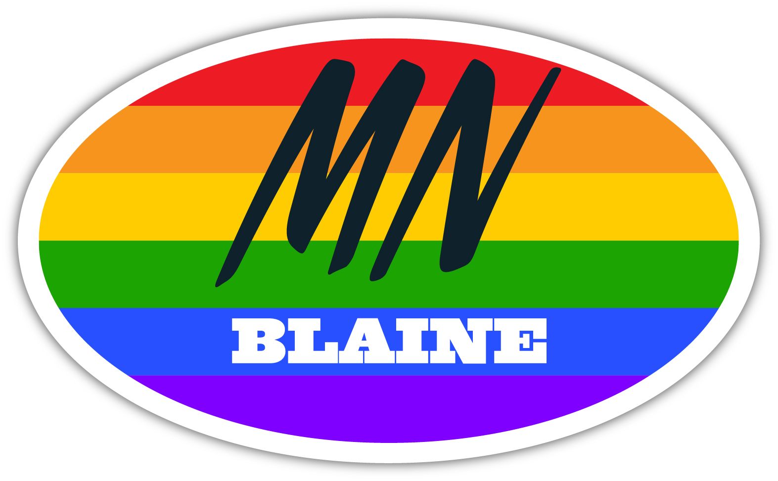 Blaine MN Minnesota Anoka County Rainbow Pride Flag 6 Stripes Pride ...