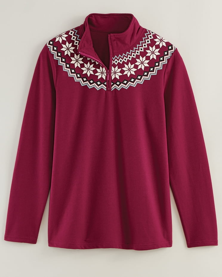 Blair Better Than Basic Everyday Quarter Zip Top - Walmart.com