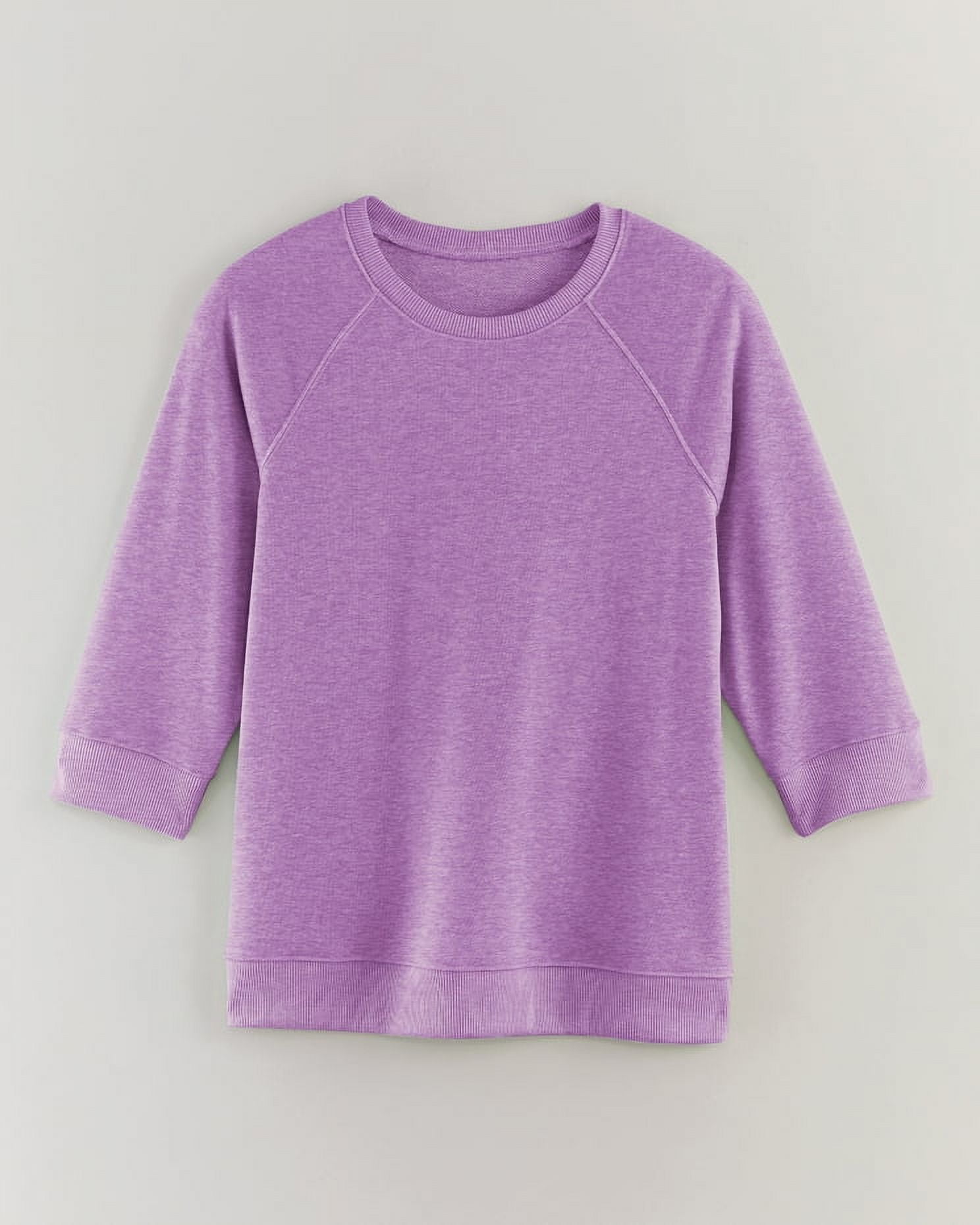 Blair Better-Than-Basic Heathered Sweatshirt - Walmart.com