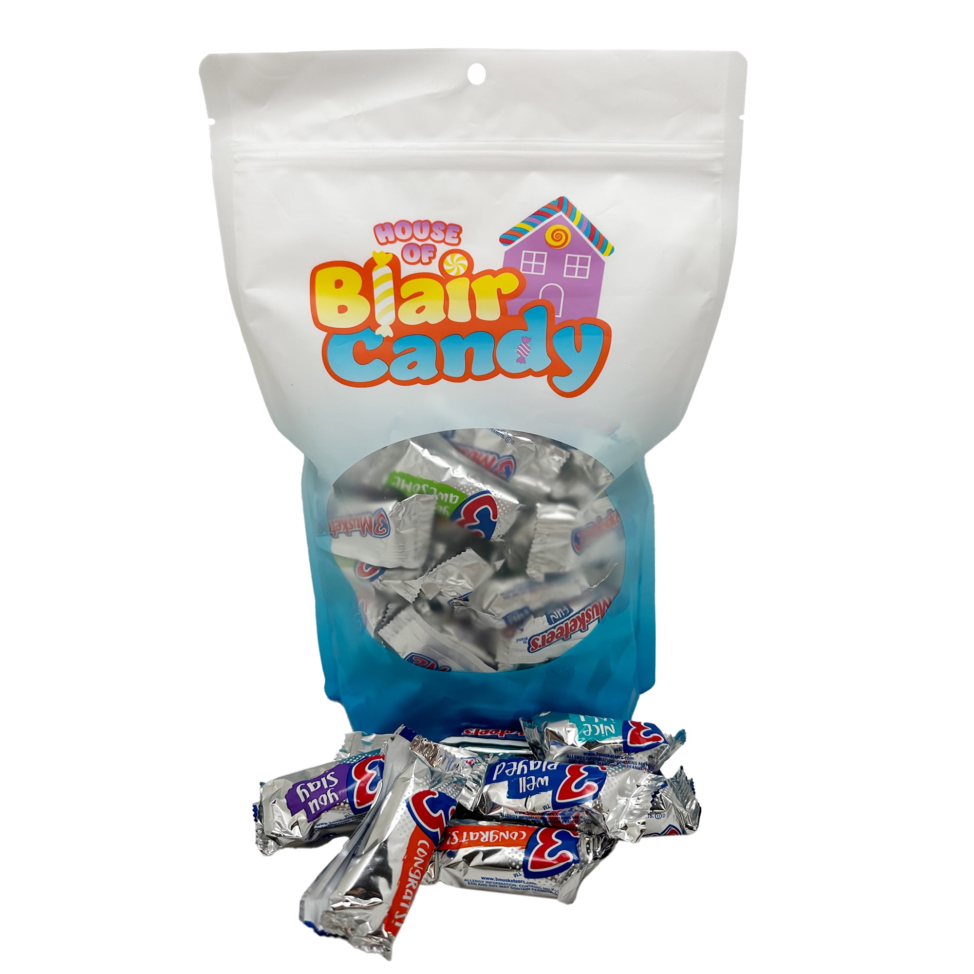 Blair Candy - 3 Musketeers Snack Size Candy Bars - 2 lbs. Resealable ...