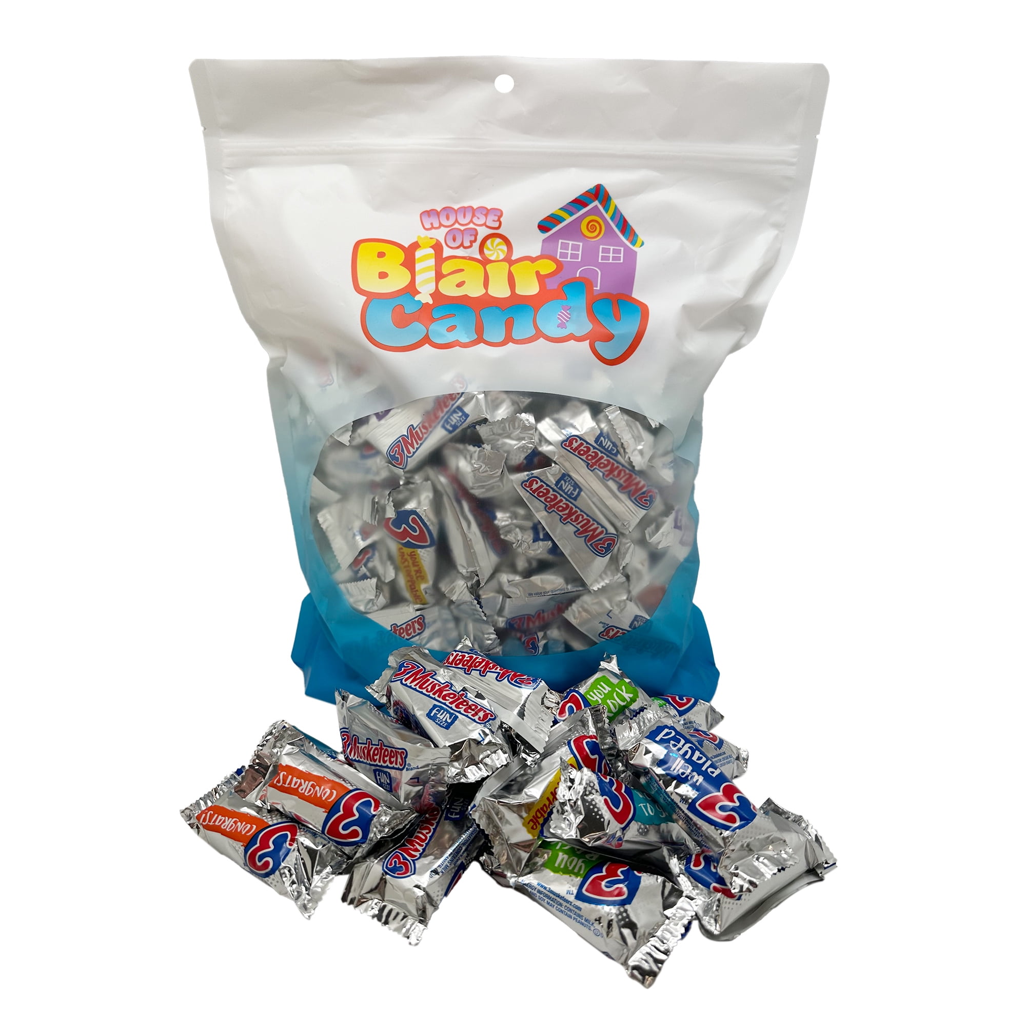 Blair Candy - 3 Musketeers Snack Size Candy Bars - 5 lbs. Resealable ...