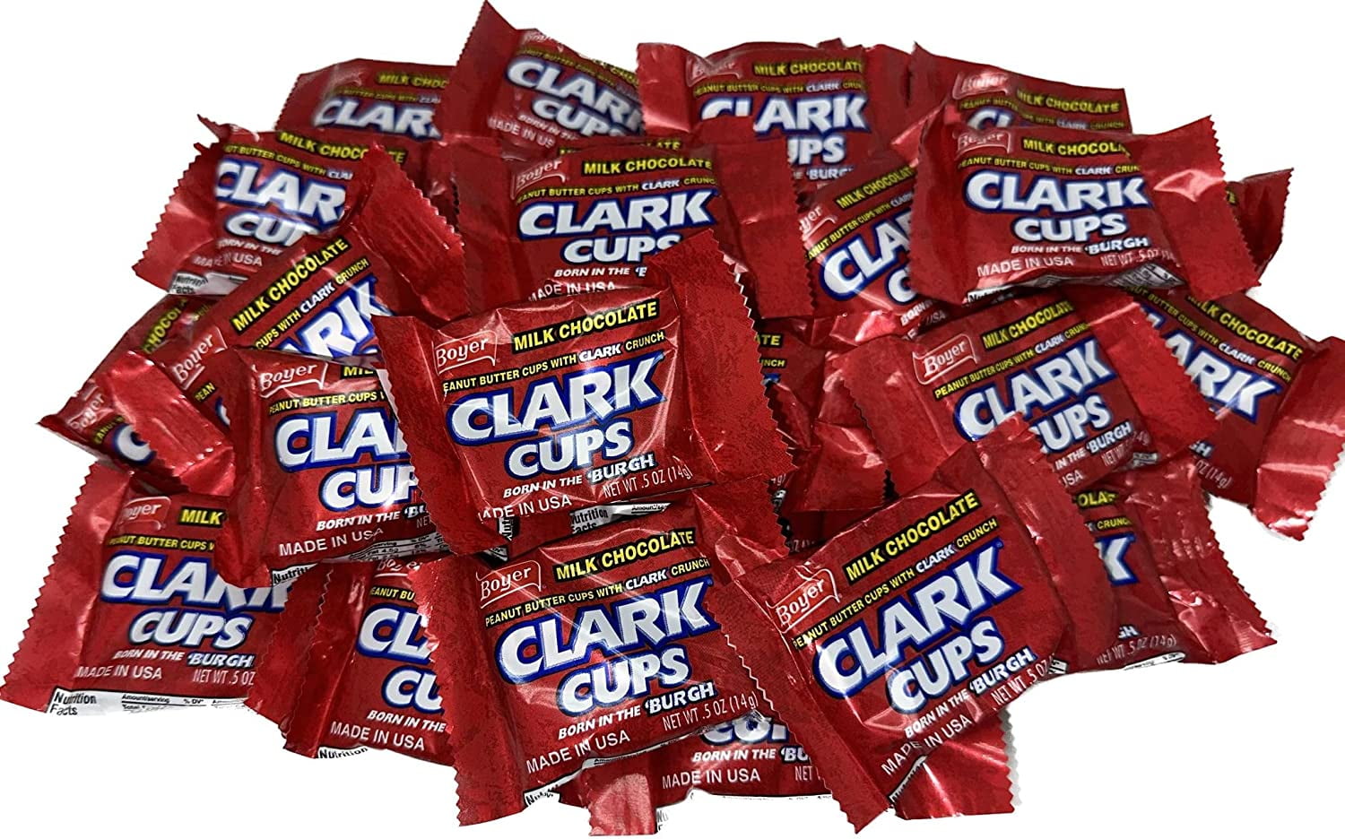 Blair Candy | Clark Peanut Butter Cups Fun Size | 2 Lbs Resealable ...