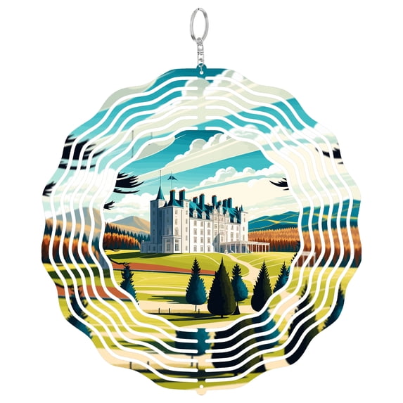 Blair Castle Scotland Highland 3D Wind Spinner Kinetic Hanging Yard Art ...