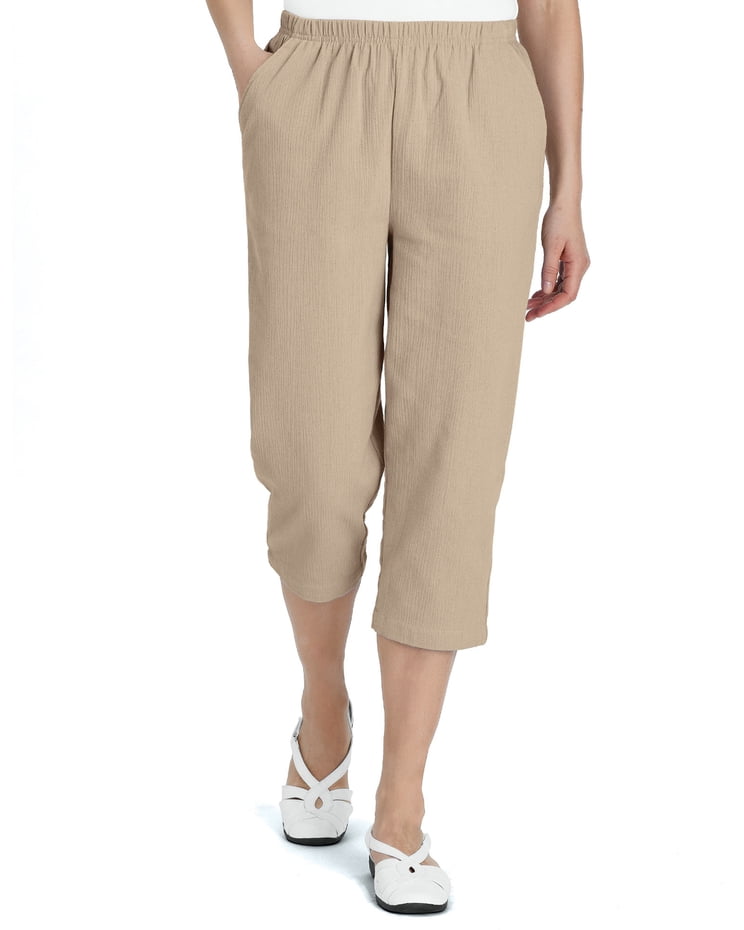 Blair Womens Crinkle Calcutta Cloth Capris - Walmart.com
