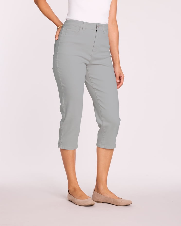Blair Womens Denimease™ Classic 5-Pocket Capris - Walmart.com
