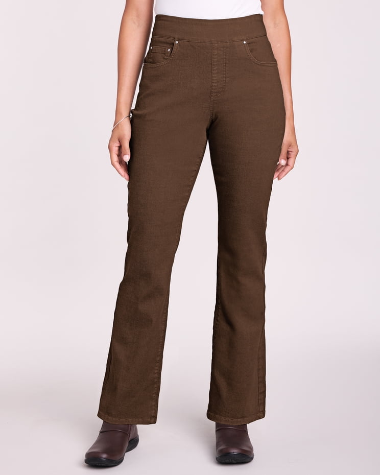Blair Womens Denimease™ Petite Short Flat Waist Bootcut Jeans - Walmart.com